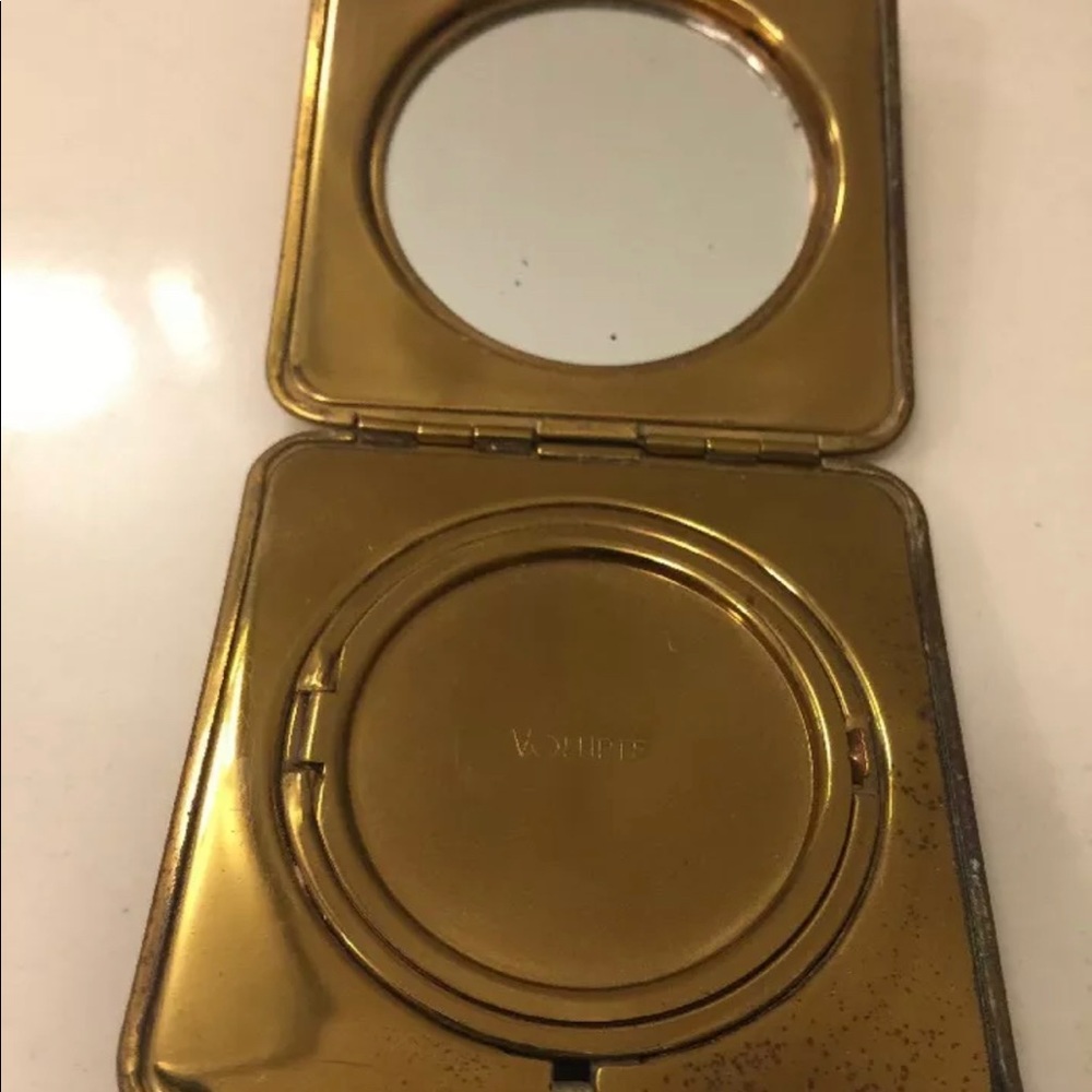 Vintage Art Deco 1930’s Volupte Powder Compact Gold T… - Gem